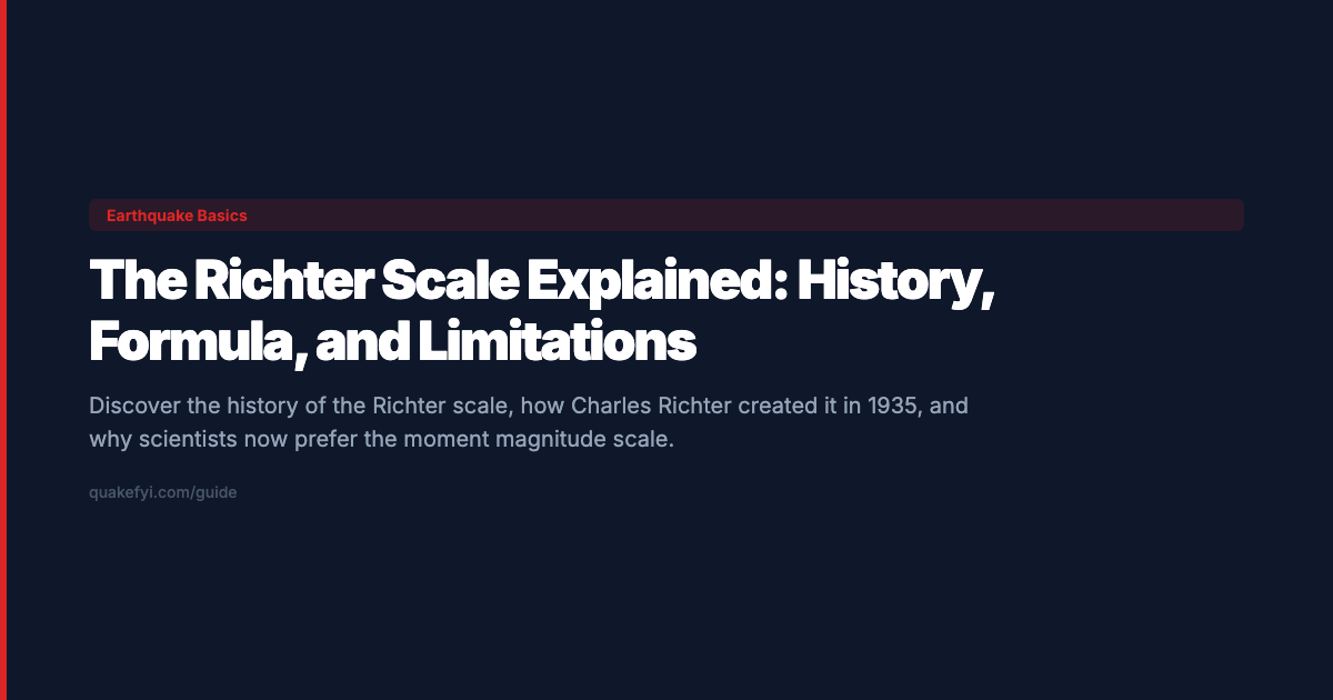 The Richter Scale Explained: History, Formula, and Limitations — QuakeFYI